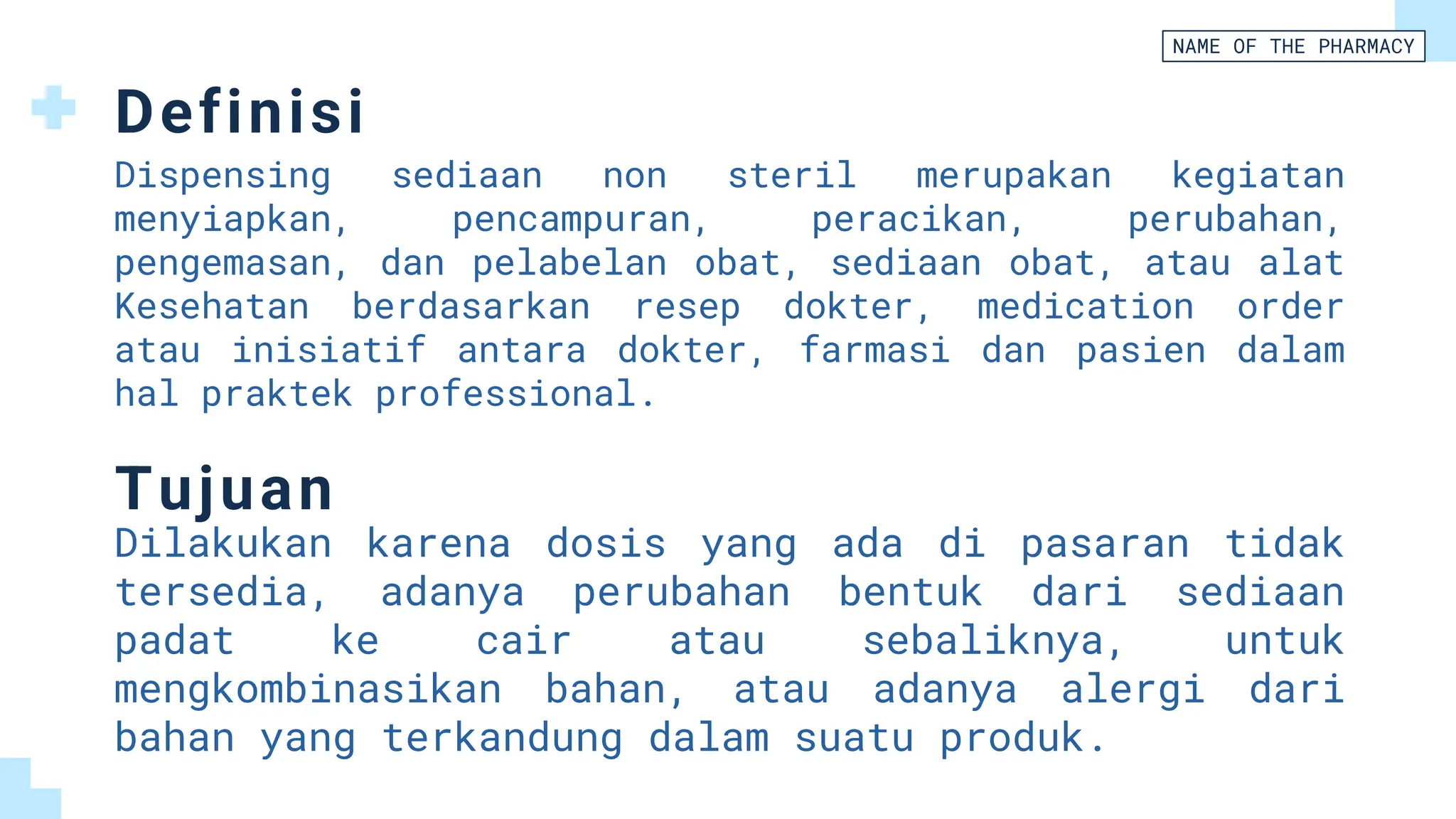 dispensing sediaan nonsteril, sediaan solid, semi solid dan liquid | PPTX