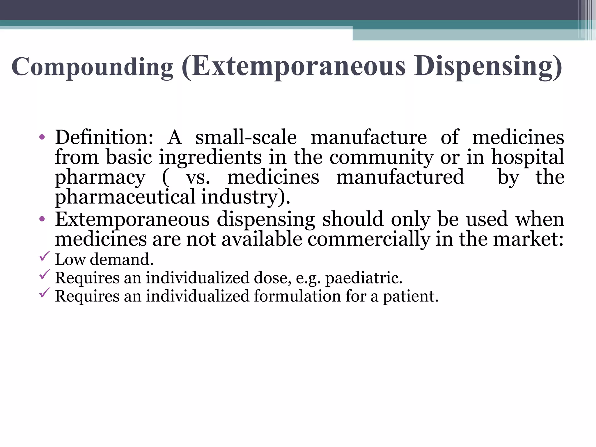 compounding and good practice | PPT