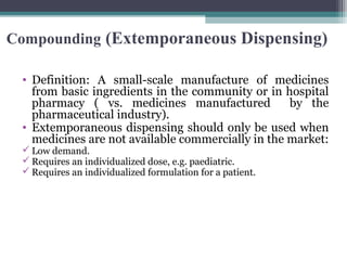 compounding and good practice | PPT