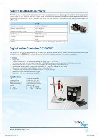 Dispensing Valves - Technodigm Innovation | PDF