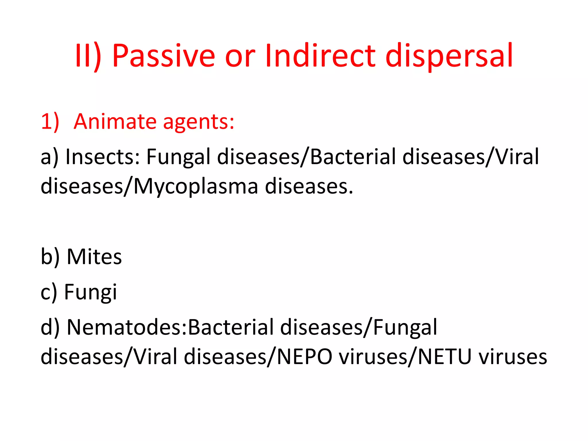 Dispersal of plant pathogens | PPTX