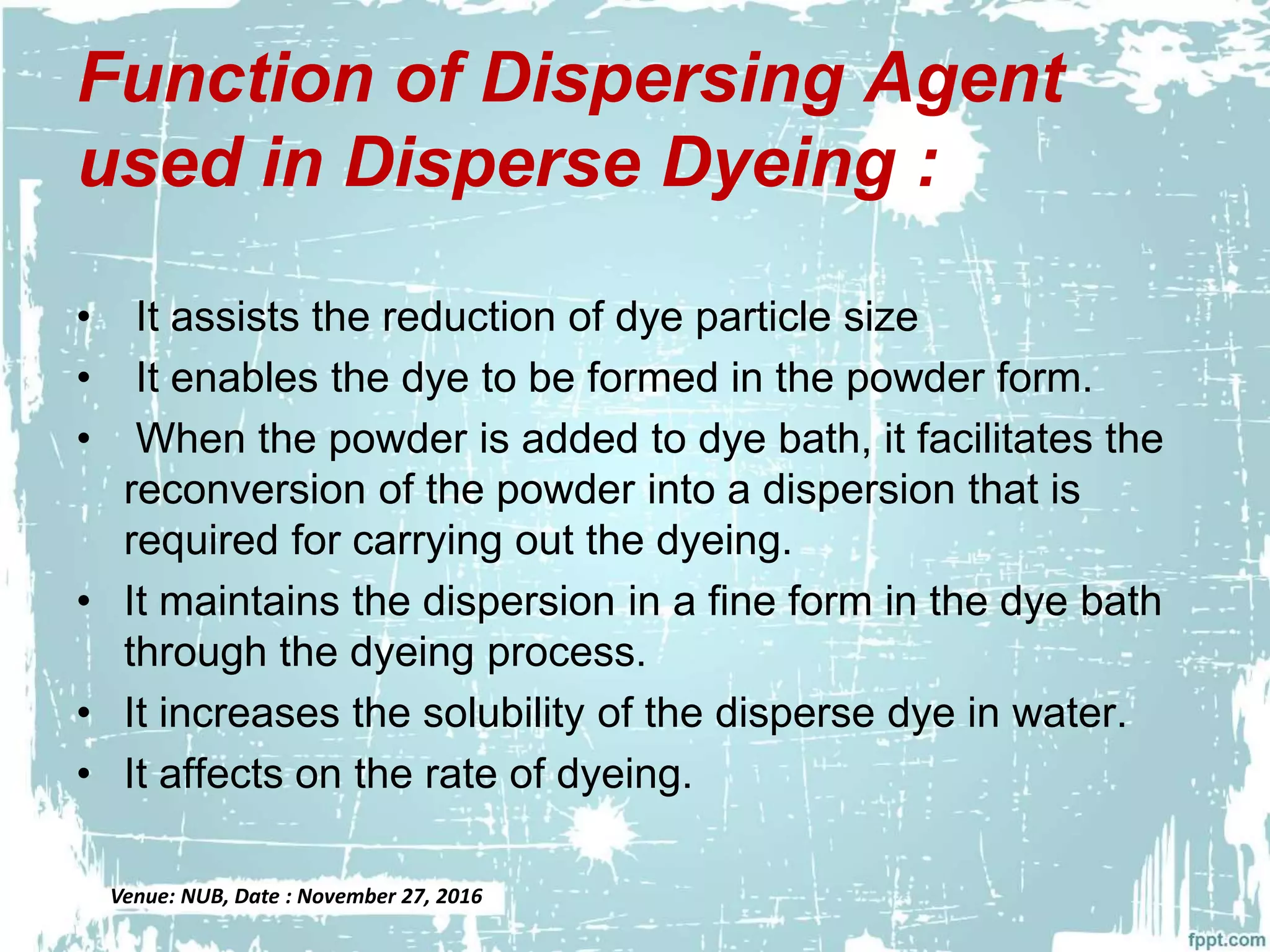Disperse dye | PPTX