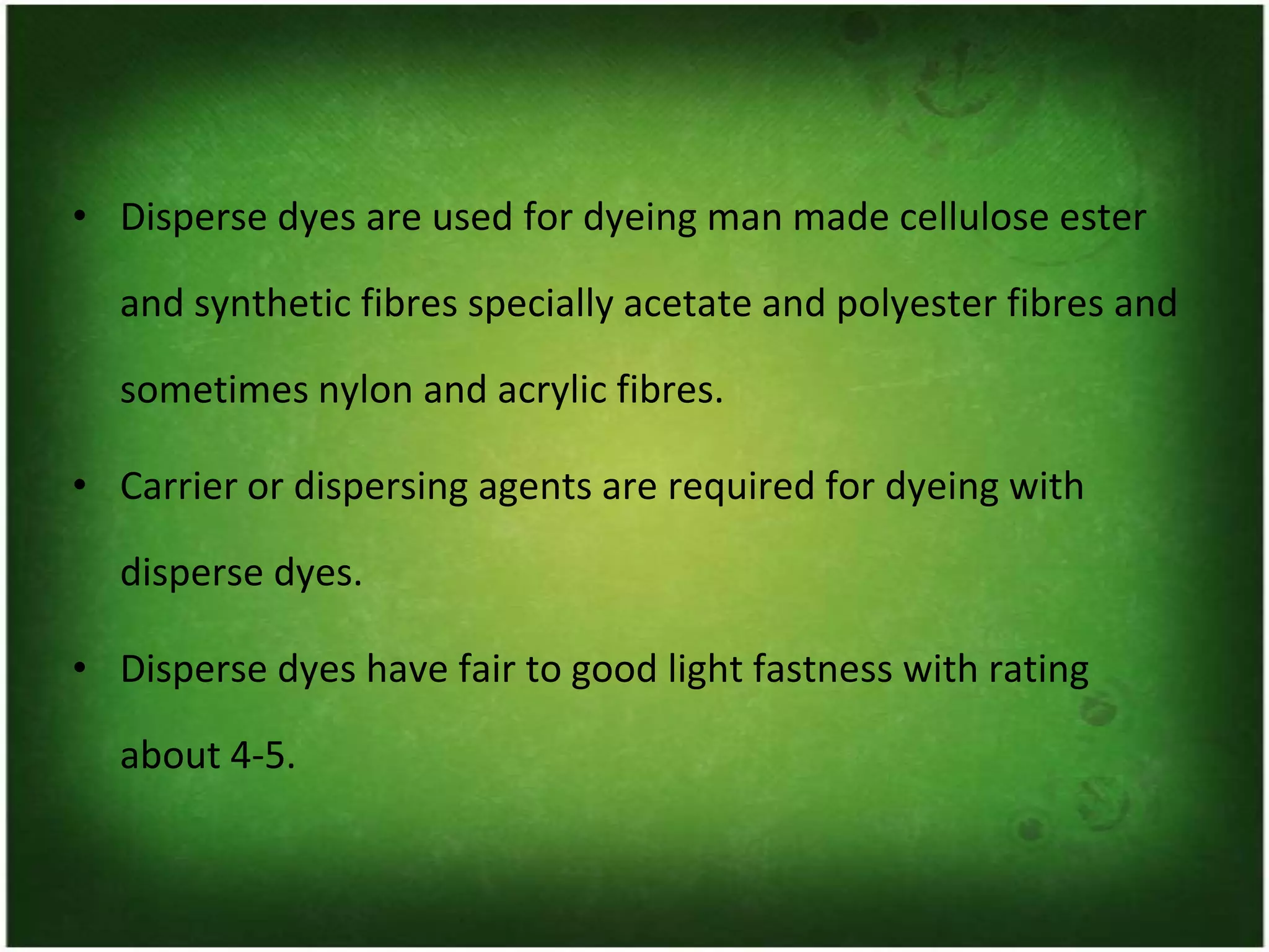 Disperse dyeing | PPTX