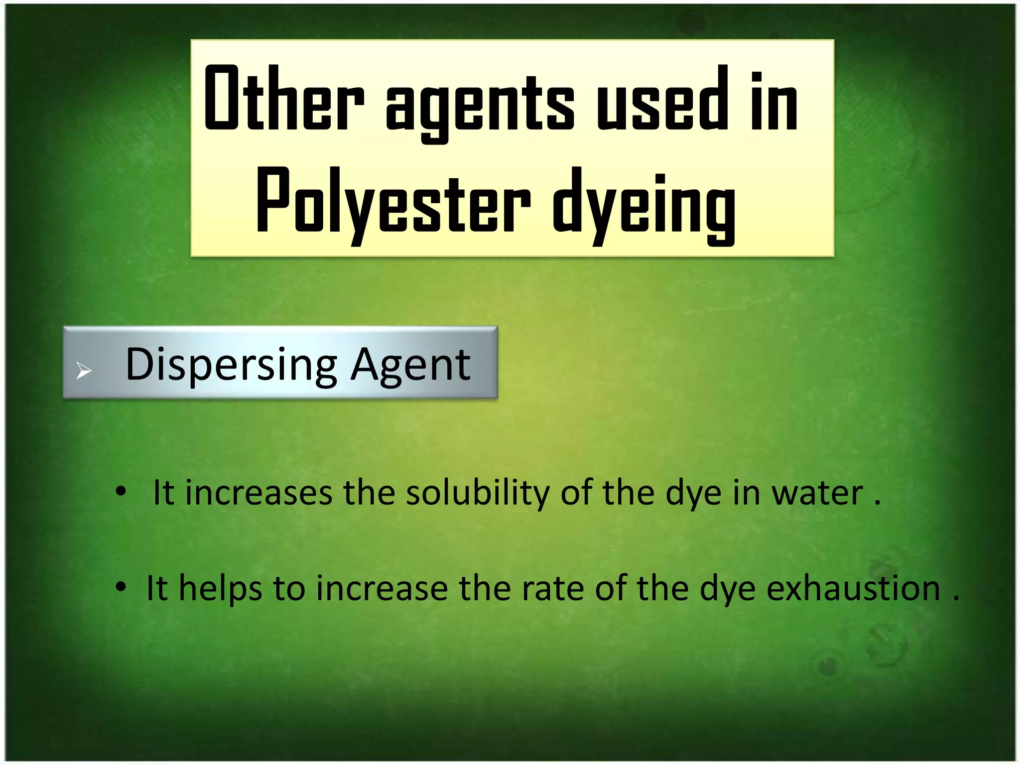 Disperse dyeing
