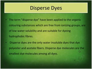Disperse dyeing | PPTX