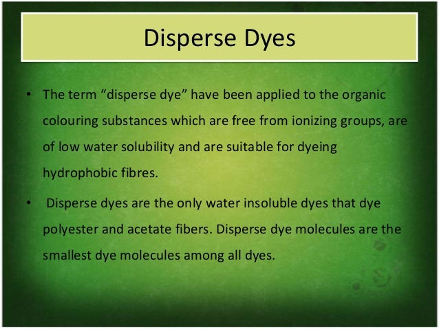 Disperse dyeing