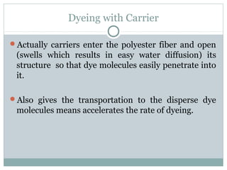 Disperse Dyes For Dyeing Of Synthetic Fibres | PPT
