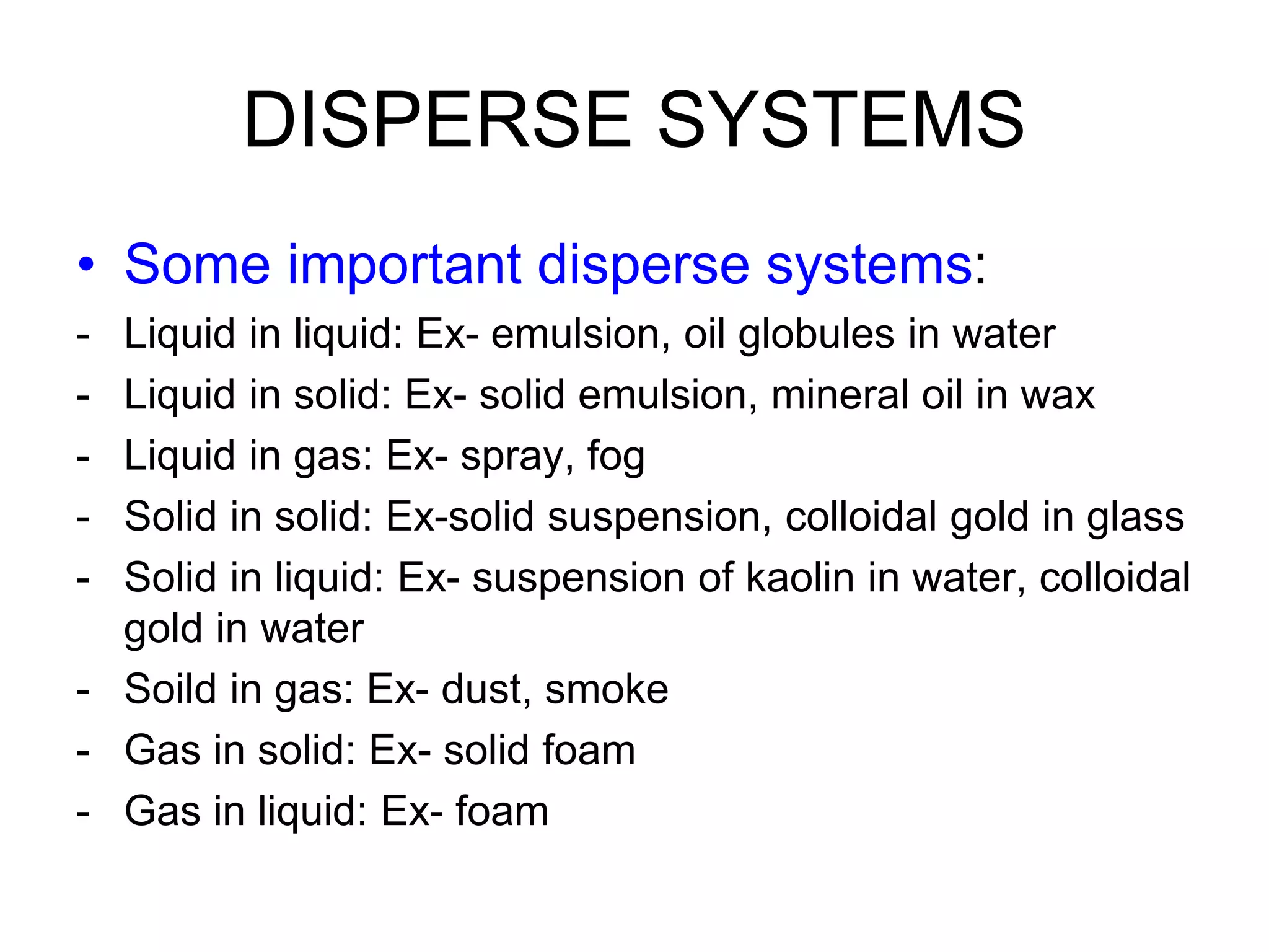 (Disperse systems) | PPT