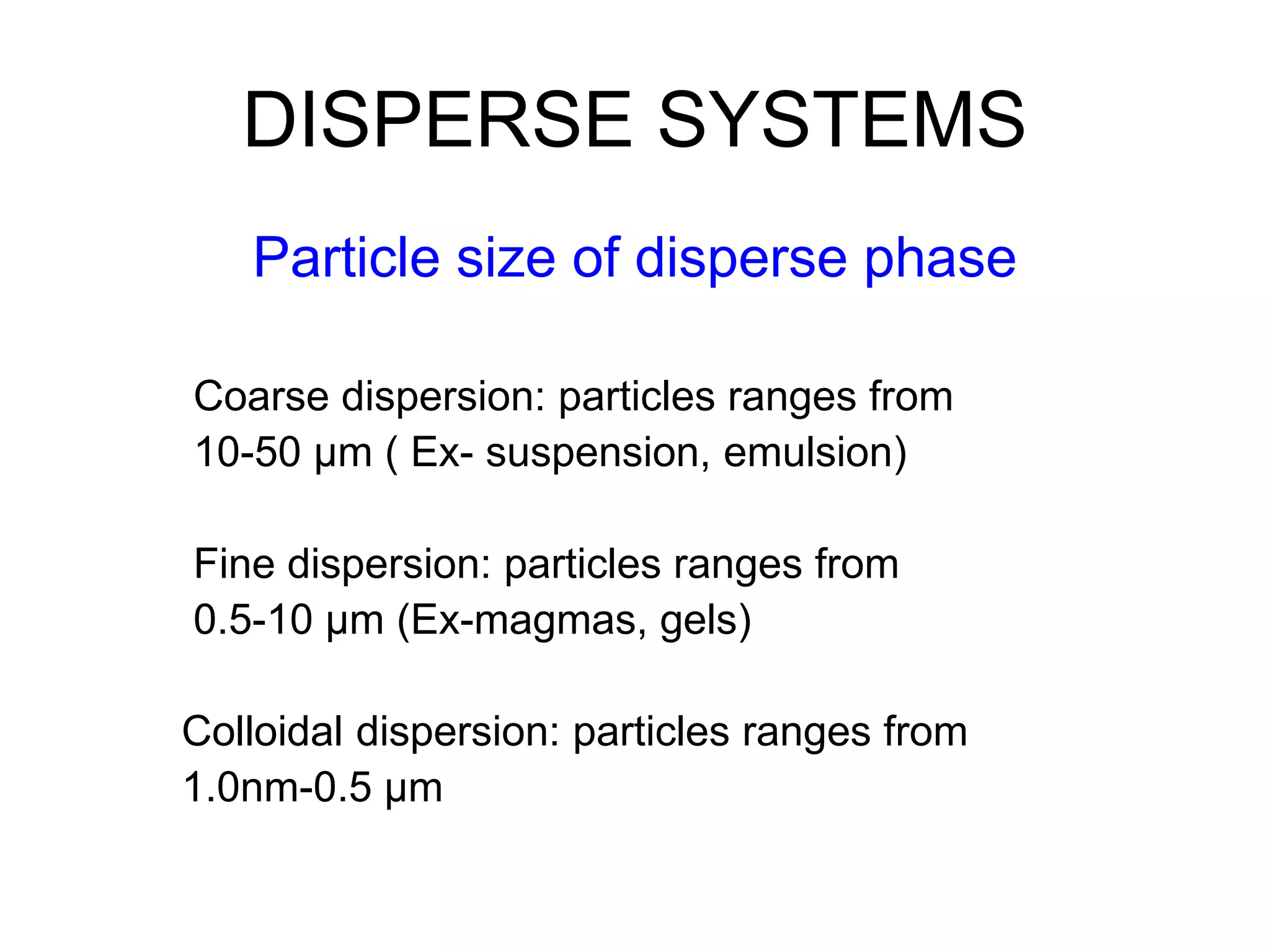 (Disperse systems) | PPT