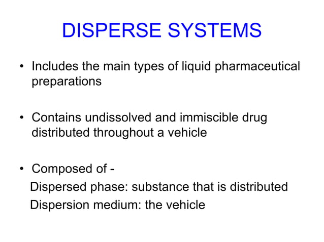 (Disperse systems) | PPT