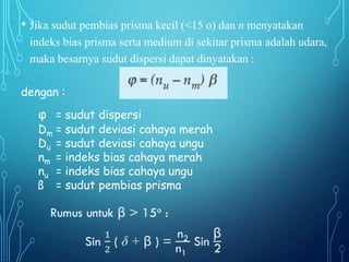 Dispersi cahaya | PPTX