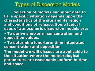 Atmospheric Dispersion in Nuclear Power Plant Siting | PPT