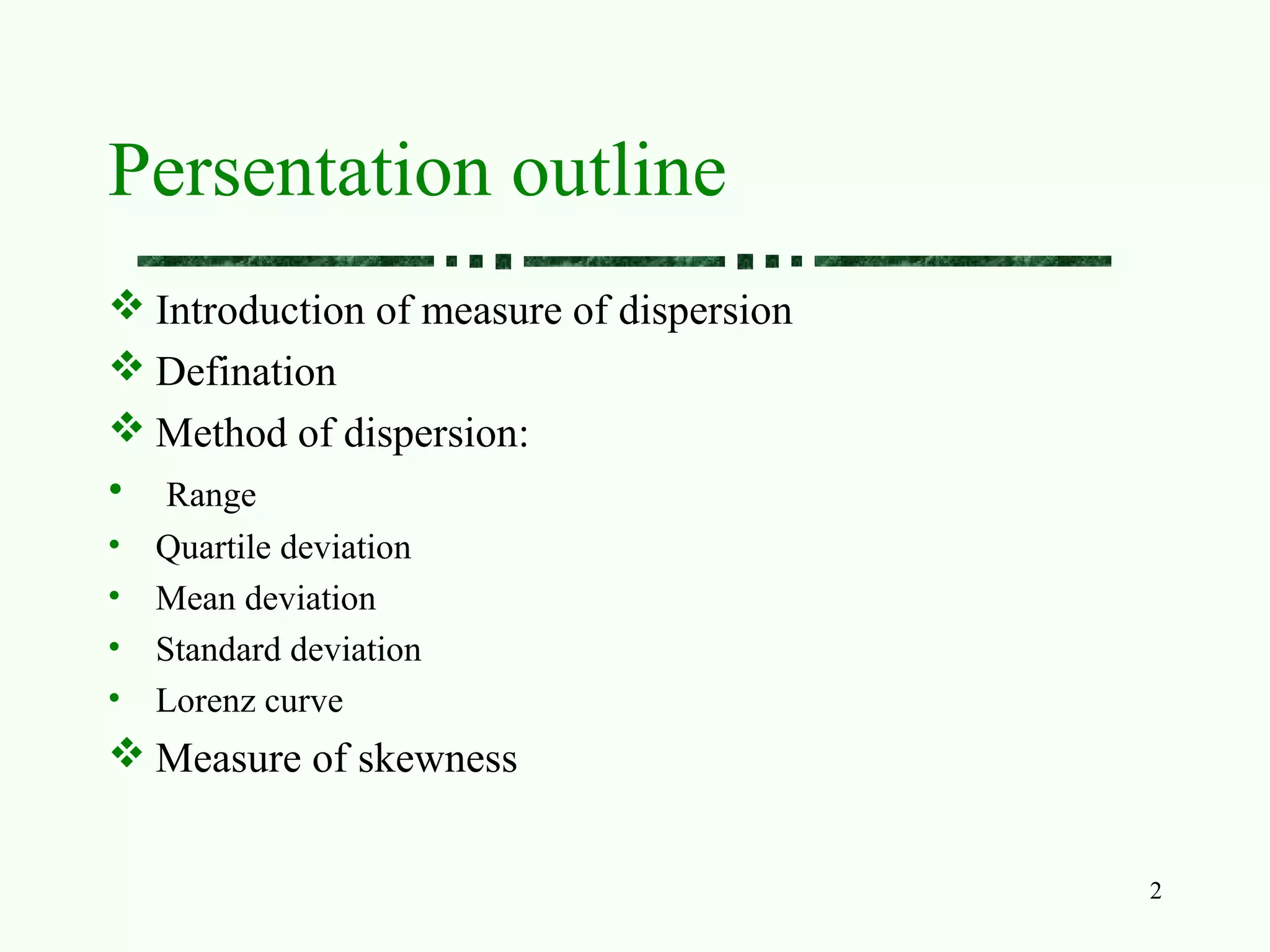 Measure of Dispersion | PPT