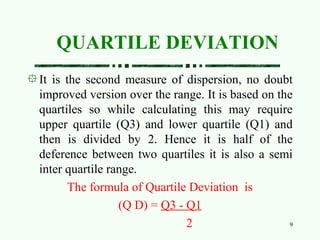Measure of Dispersion | PPT