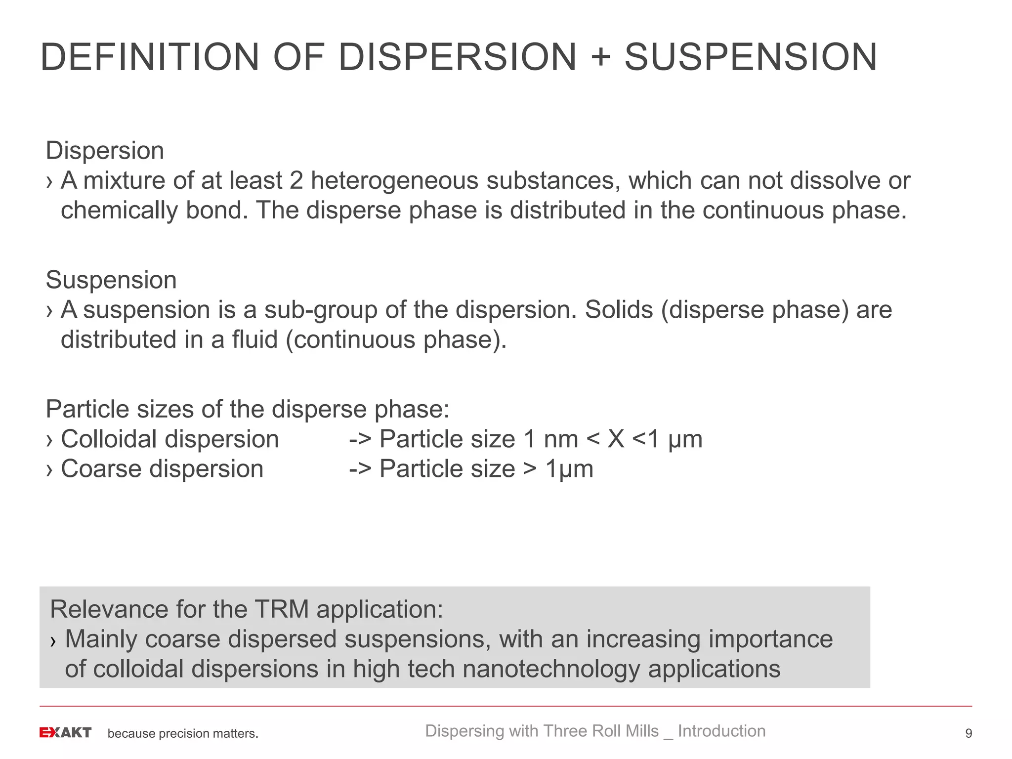 Dispersion Introduction with Three Roll Mills | PPTX