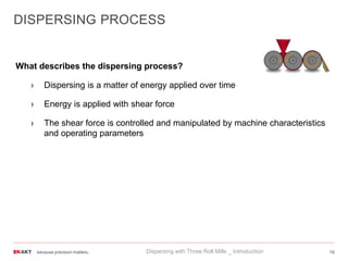 Dispersion Introduction with Three Roll Mills | PPTX