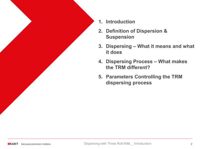 Dispersion Introduction with Three Roll Mills | PPTX | Chemistry | Science