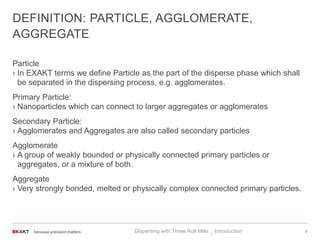 Dispersion Introduction with Three Roll Mills | PPTX