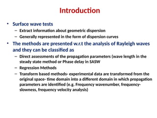 Dispersion analysis of MASW Survey in subsoil Investigation.pptx