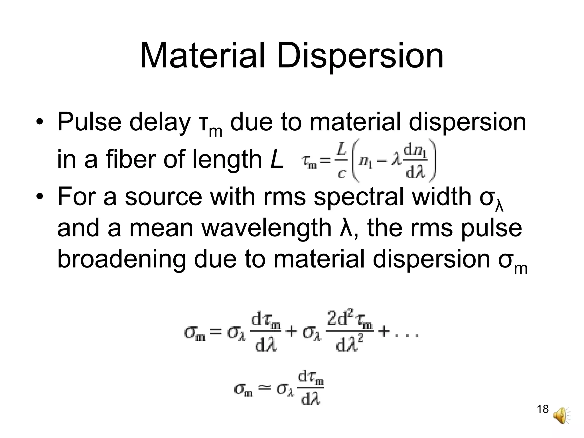Dispersion in optical fibers | PPT