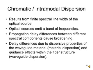 Dispersion in optical fibers | PPT
