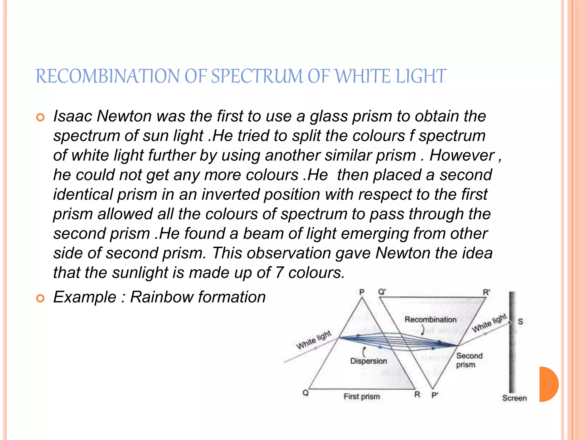 Dispersion of light | PPTX