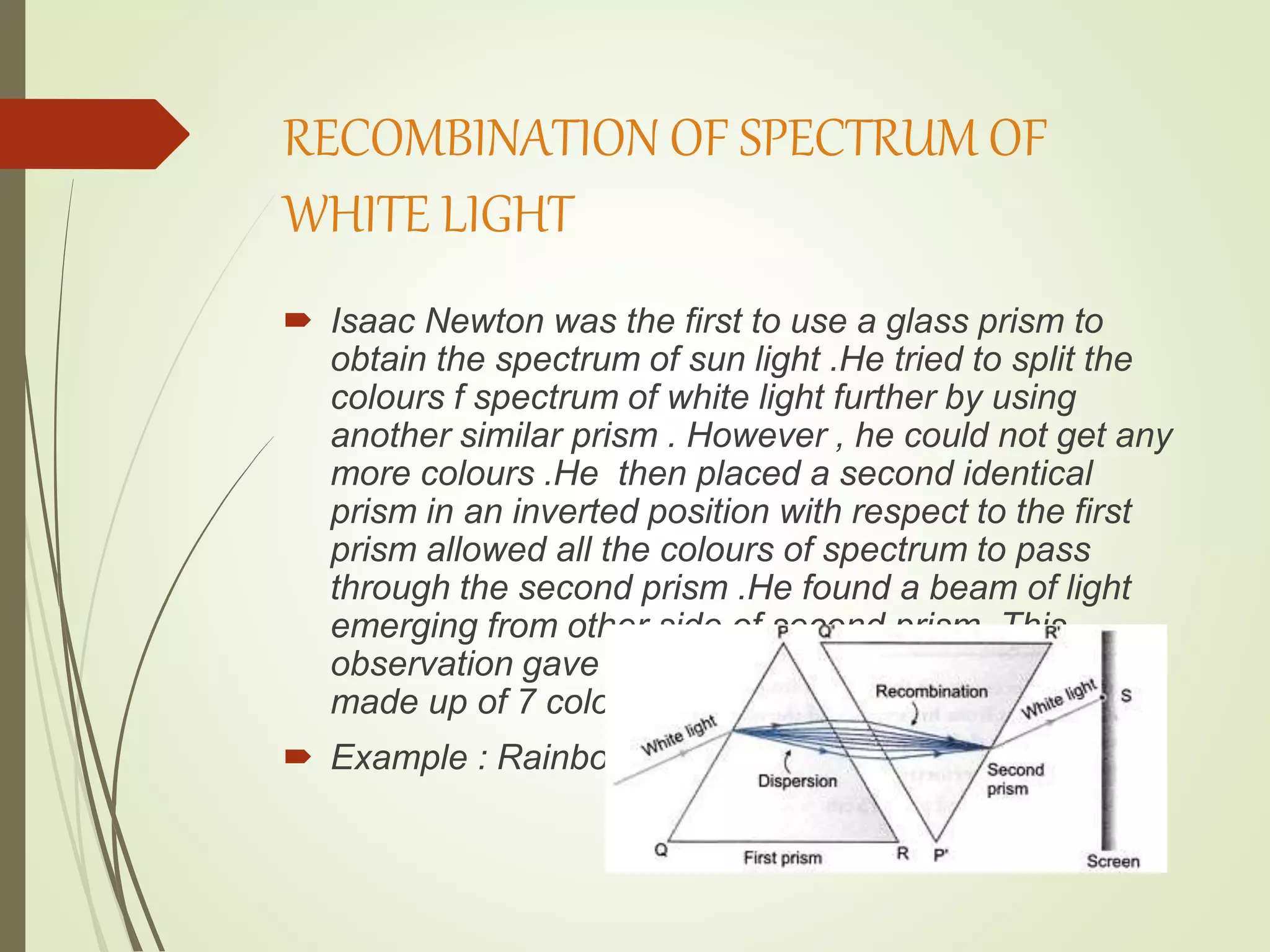 Dispersion of light | PPTX