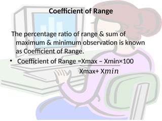 DISPERSION OF VARIABLE IN RESEARCH ANALYSIS | PPT