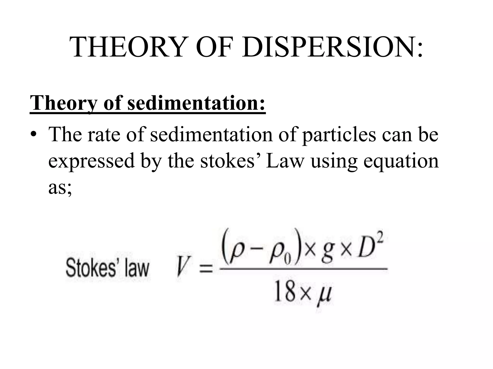 Pharmaceuticals Dispersion theory- Suspension and Emulsion | PPTX