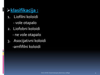 Disperzni sistemi, dtabilnost koloida, DVLO teorija.pptx