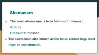 Displaced abomasum by ahmed jama ppt | PPTX