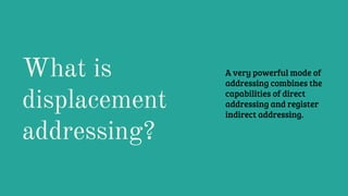 Displacement addressing | PDF
