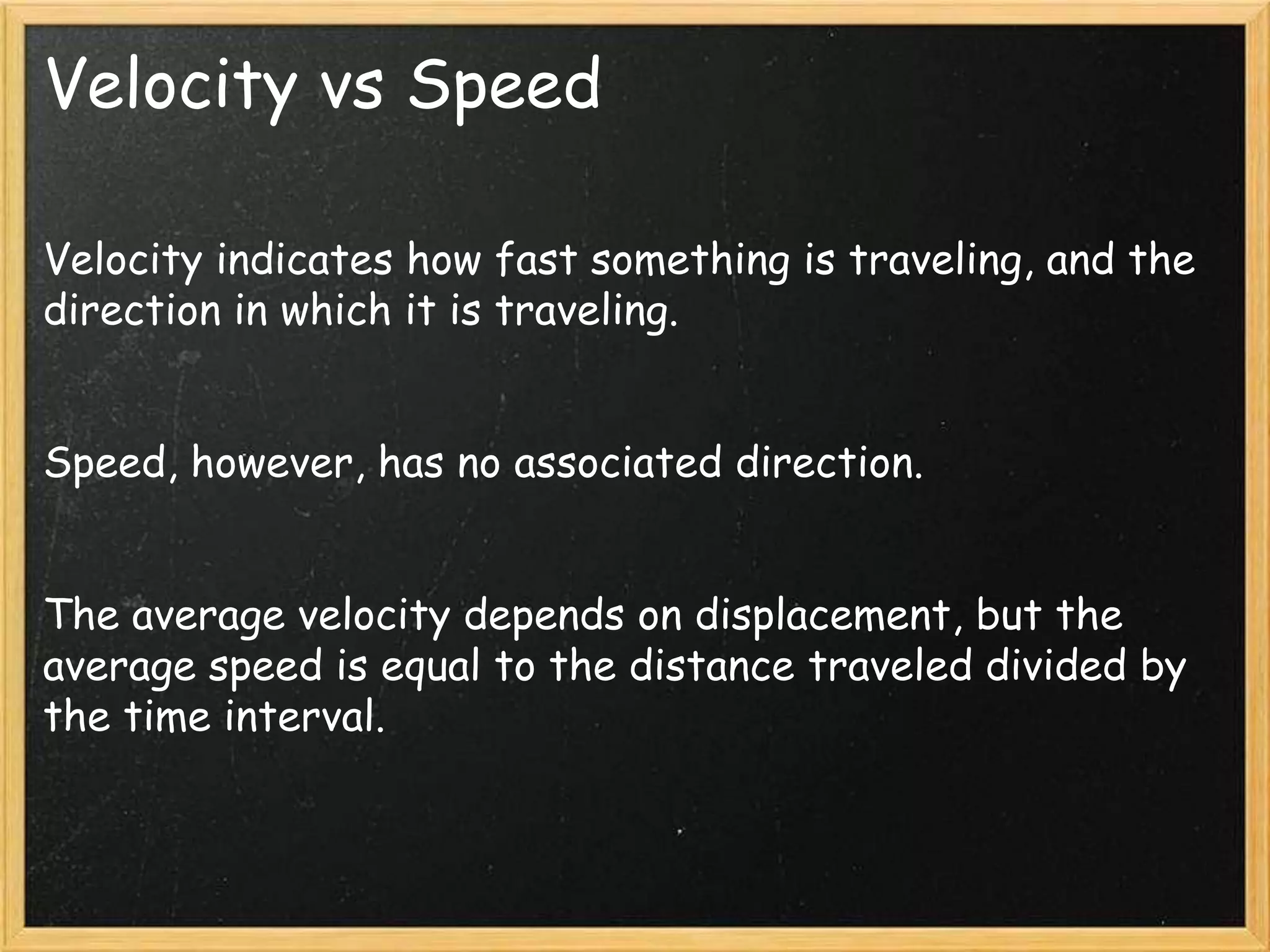 Displacement and Velocity | PPTX