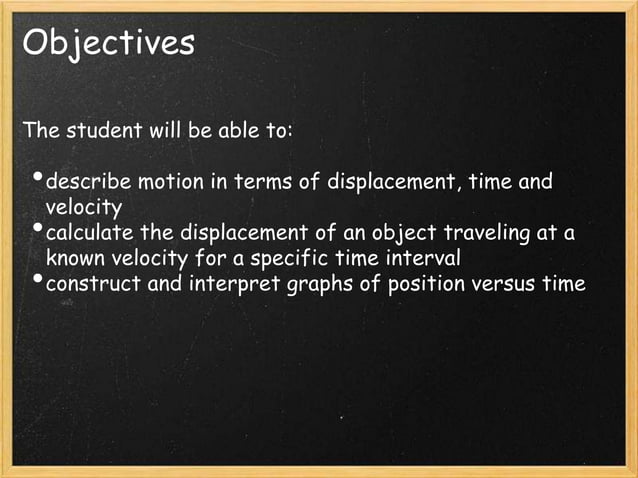 Displacement and Velocity | PPTX