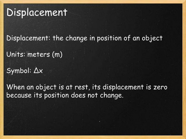 Displacement and Velocity | PPTX