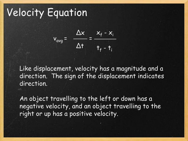 Displacement and Velocity | PPT | Free Download