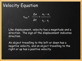 Displacement Formula