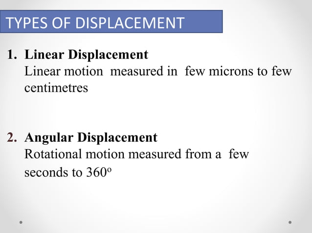 Displacement measurement | PPT | Physics | Science