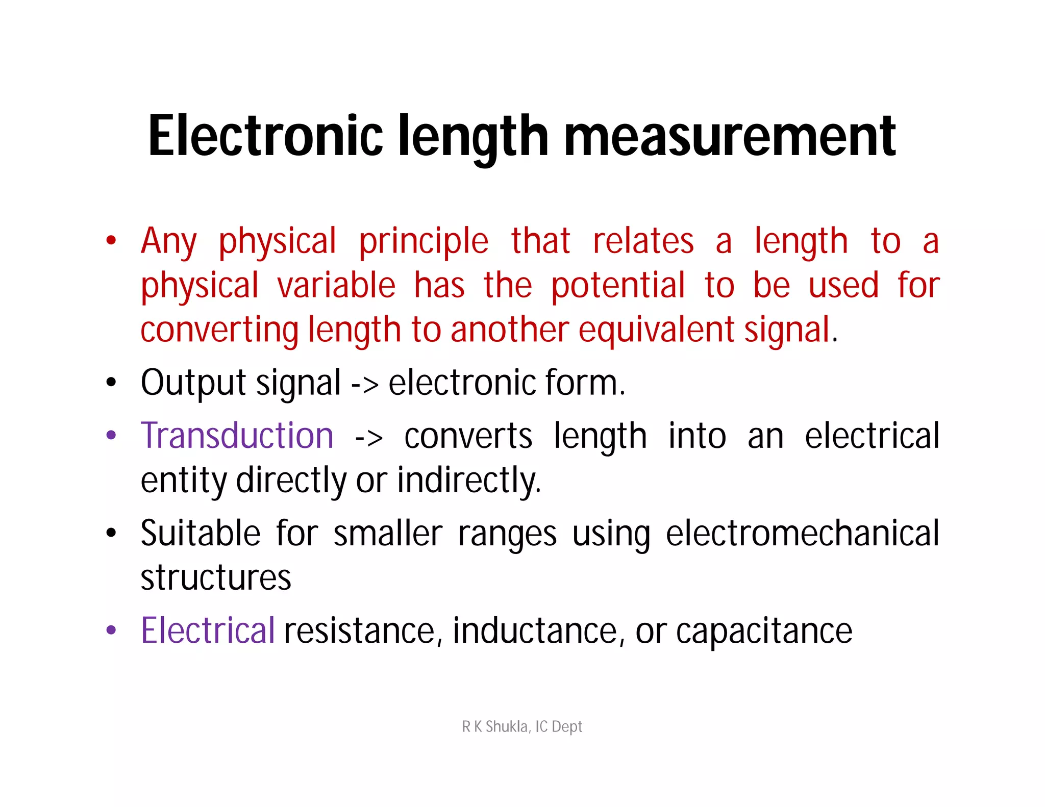 Resistive Displacement Measurement Ppt