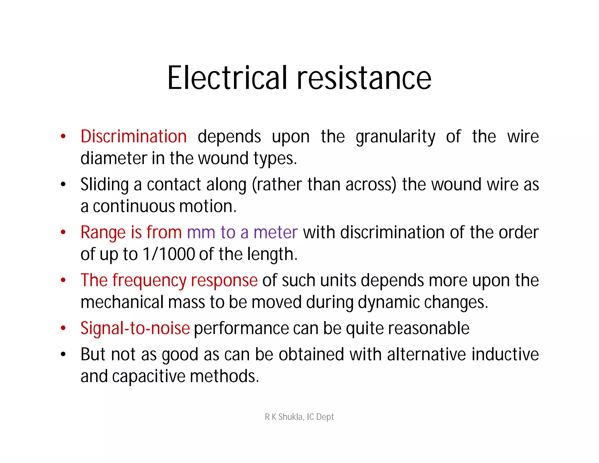 Resistive Displacement measurement | PPT