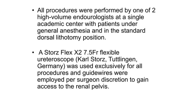 Displacement of Lower Pole Stones During Retrograde Intrarenal.pptx ...