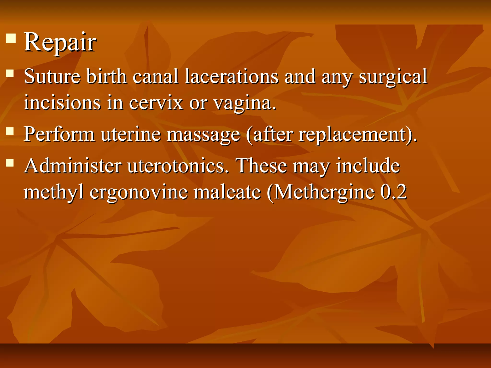 Displacement of the uterus | PPT