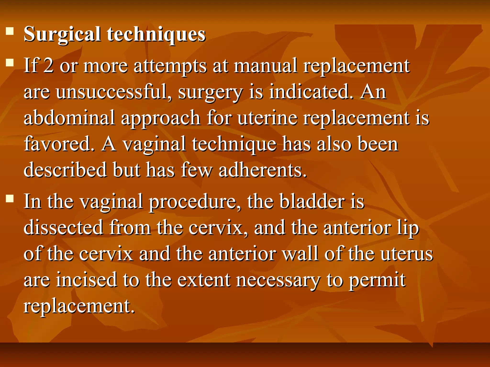 Displacement of the uterus | PPT