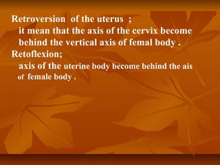 Displacement of the uterus | PPT