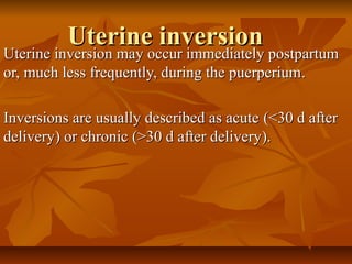 Displacement of the uterus | PPT
