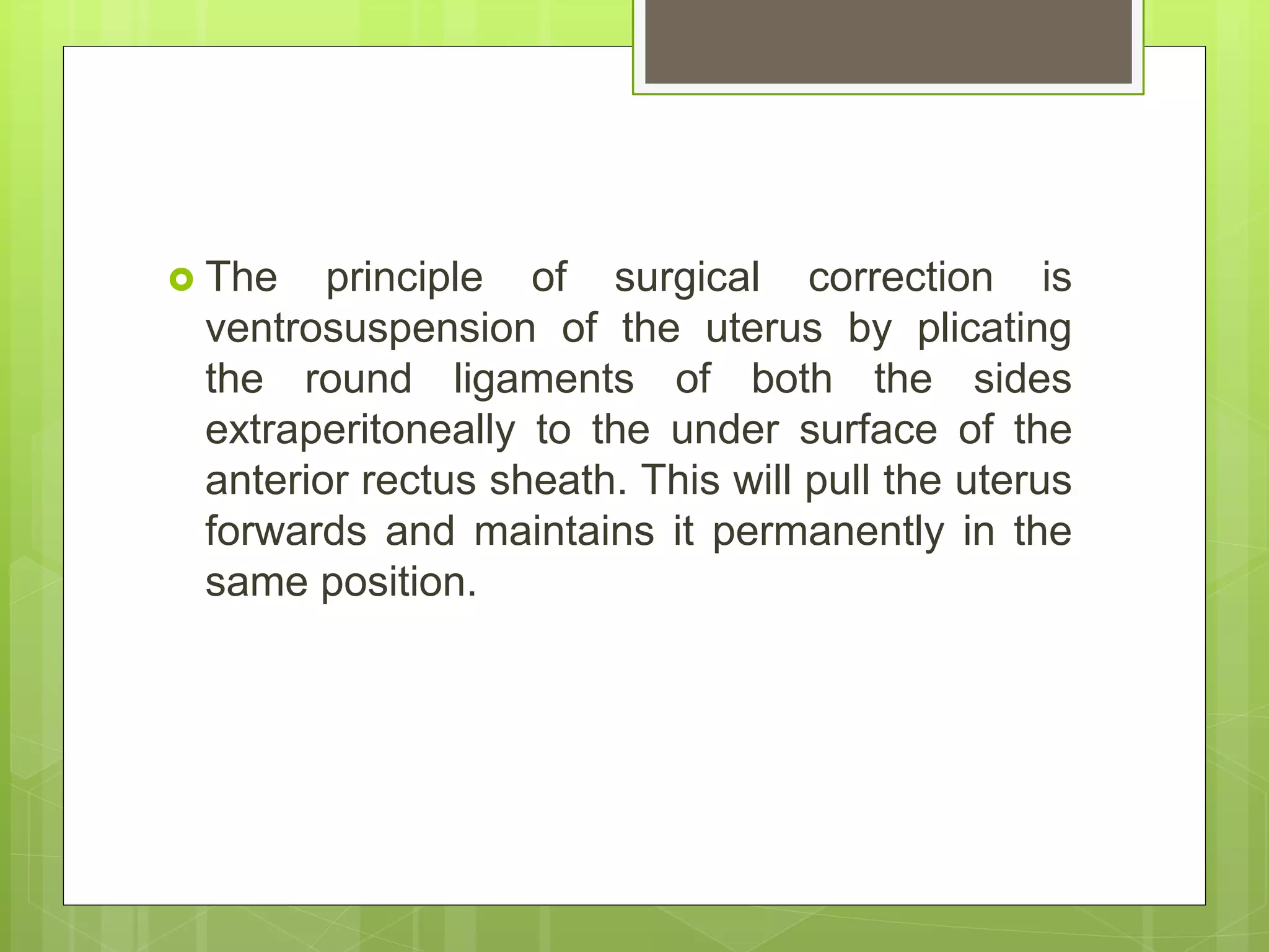 Displacement of the uterus | PPTX