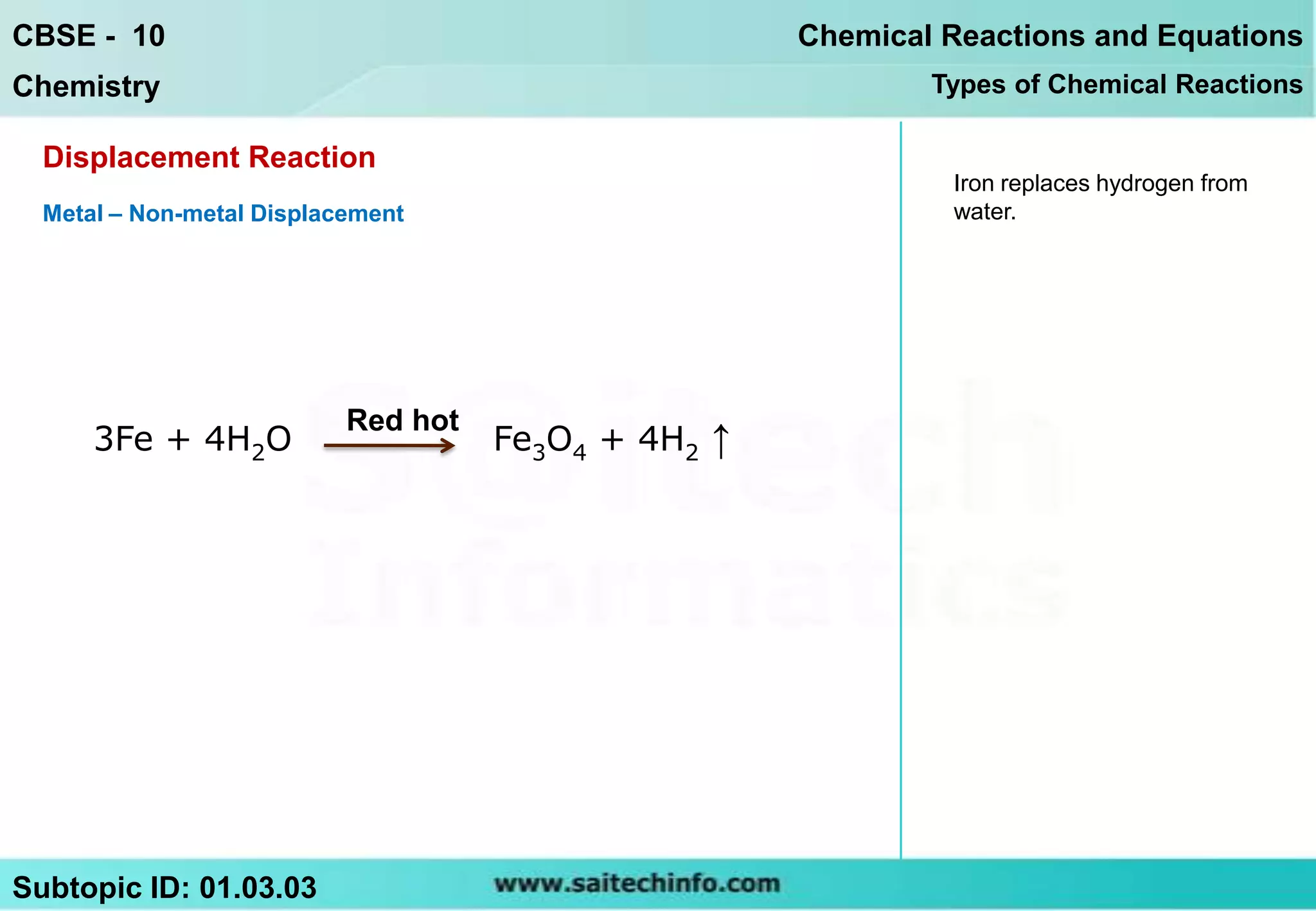 Displacement reaction | PPTX