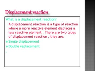 Single Displacement Reactions Powerpoints