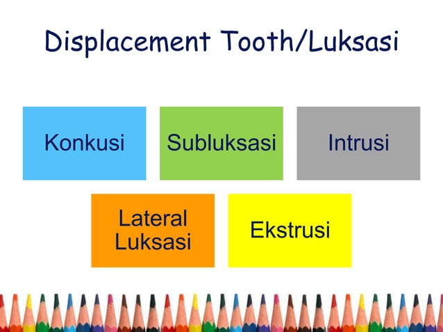 Displacement tooth (traumatic injury on children) | PPTX