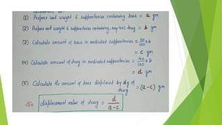 Displacement value of suppositories. | PDF